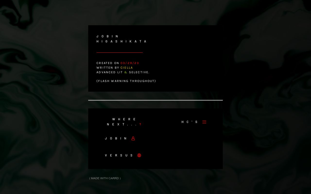 JOBIN | CHARACTER FILE